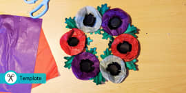 FREE! - Poppy Wreath Anzac Craft For Toddlers - Parents - EYLF
