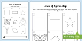 Symmetry Block Activity Sheet (teacher made) - Twinkl