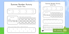 Summer Number Ten Worksheet / Worksheet (teacher made)