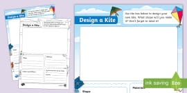 Let's Go Fly a Kite Worksheet - Kite Shape (teacher made)