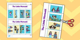 The Little Mermaid Story Sequencing - stories, sequence, books
