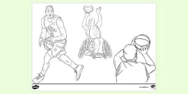 FREE! - Basketball Player Colouring Page | Colouring Sheets