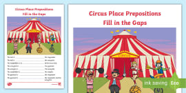 City Place Prepositions Fill in the Gaps - Twinkl - KS1