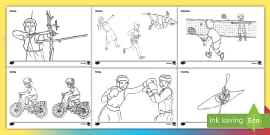 Sports Mindfulness Colouring Sheets (teacher made)