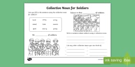 Collective Noun - Hippos Worksheet