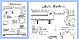 Fitxa: Koloretako loreak - Euskera (teacher made) - Twinkl