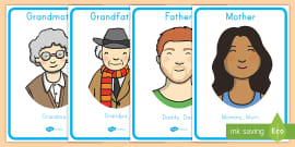 My Family Words Writing Activity Booklet (teacher made)