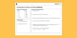 Cube Numbers Worksheet (teacher made)