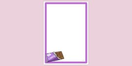 Chocolate Border Lined Paper, Chocolate Border - Twinkl