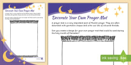 Design Your Own Prayer Mat Ramadan Craft (teacher made)