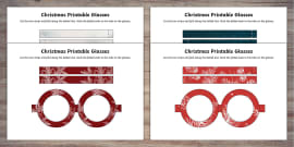Christmas Glasses Printable | Twinkl Party (Teacher-Made)
