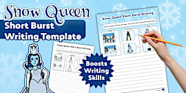 Snowy Day Short Burst Writing Template