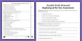 Seventh Grade Math Pre-Assessment (Teacher-Made) - Twinkl