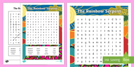 FREE! - Aboriginal Dreaming The Rainbow Serpent Colouring Pages