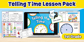 Telling Time to the Hour and Half Hour Anchor Chart | Twinkl