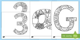 Mindfulness Colouring Letters | Primary Resources | Twinkl