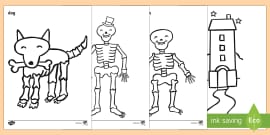 FREE! - Toe Bones Colouring | Colouring Sheets - Twinkl