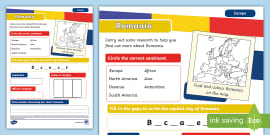 Romania Colouring Pages, Romania (teacher made) - Twinkl