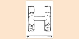 Letter 'h' Colouring Page | Colouring Sheets (Teacher-Made)