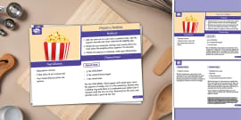 Super Popcorn Snack Recipe (teacher made) - Twinkl