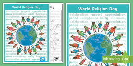 World Religion Day Word Mat (teacher made) - Twinkl