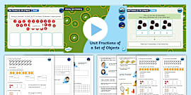 👉 Unit Fractions of a Set of Objects Differentiated Maths Worksheets