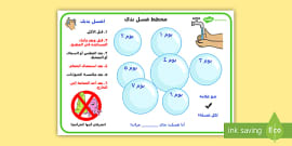 Hand Washing Record Chart Arabic Translation (teacher made)