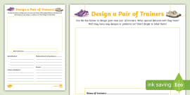 Design a Pair of Trainers Activity Sheet - Twinkl