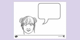 Speech Bubble Colouring Sheet | Colouring Sheets - Twinkl