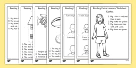 Three Key Word Reading Comprehension Worksheet / Worksheets