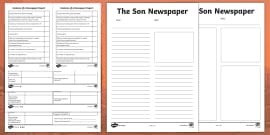 Easter Story Newspaper Writing Template (teacher made)