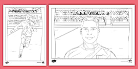 Julián Álvarez para colorear - Twinkl Argentina