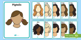 Hair Flashcards (teacher made)