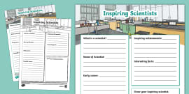 KS2 Significant Scientist Fact File Template Pack - Twinkl