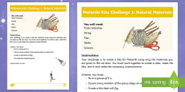 STEM Challenge: Kite Building (Teacher-Made) - Twinkl