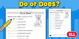 Do & Does Worksheet