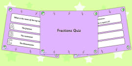 Equivalent Fractions PowerPoint Quiz (teacher made)