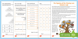 KS1 Autumn Maths Challenge Cards (teacher made) - Twinkl