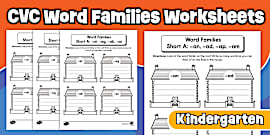 Kindergarten Blending and Segmenting CVC Words Worksheets