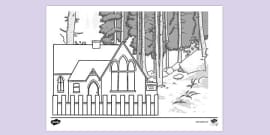 FREE! - My School Colouring Page | Colouring Pages - Twinkl