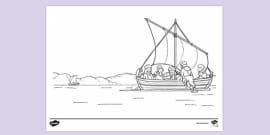 FREE! - Steamboat Colouring Sheet - Teaching Resources - Twinkl
