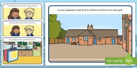 Exploring My World Aistear - Eoin's First Day Colouring Pages