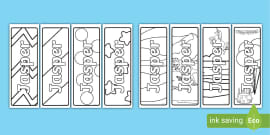 FREE! - Chloe Name Simple Colouring Bookmarks - Cut out and Craft