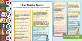 Year 1 'I Can' Reading Goal Bookmarks | Primary Resources