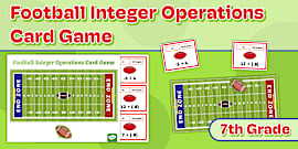 Seventh Grade Integer Operations Winter Matching Game