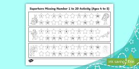 👉 EYFS Missing Number Tracks 0-20 (teacher made)