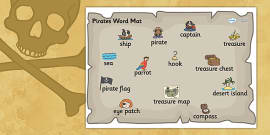 Pirate Word Mat - English Writing Aid - Primary Resources