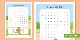 The Gingerbread Man Word Mat (teacher made) - Twinkl