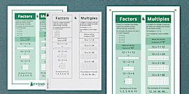 Factors and Multiples Game