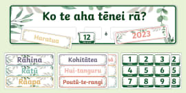 Today's Weather Display Chart - Te Reo Māori (teacher made)